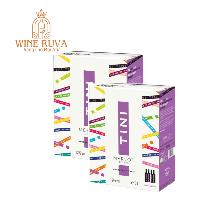 Rượu vang Bịch Tini Merlot 3L